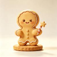China 6 Styles Premium Eco-Friendly Resin Gingerbread Man Figurine with Hand-Painted Details Christmas Cookie Ornament for sale