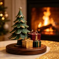 China Custom FRP Christmas Sculpture Set with Weather Resistant and Built-in LED Lighting for Holiday Decor for sale