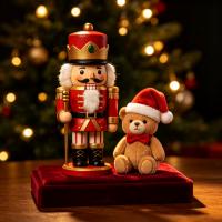China Custom FRP Christmas Sculpture Set with Weather Resistant and Built-in LED Lighting for Holiday Decor for sale