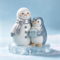 China Custom FRP Christmas Sculpture Set with Weather Resistant and Built-in LED Lighting for Holiday Decor for sale