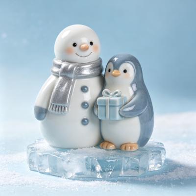 China Custom FRP Christmas Sculpture Set with Weather Resistant and Built-in LED Lighting for Holiday Decor for sale