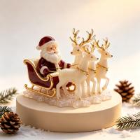 China Custom FRP Christmas Sculpture Set with Weather Resistant and Built-in LED Lighting for Holiday Decor for sale