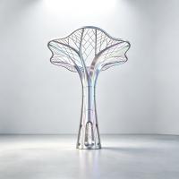 China Customizable Waterproof RGB DMX 512 LED Light Tree Sculpture in Stainless Steel for sale
