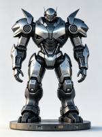 China Custom Giant Stainless Steel Mecha Robot Sculpture with Built-in LED Lighting and 304 / 316 Stainless Steel for sale
