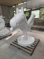 China Customizable Waterproof Anti-UV Cartoon Horse Fiberglass Mascot Statue for Commercial Decor for sale