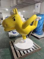 China Customizable Waterproof Anti-UV Cartoon Horse Fiberglass Mascot Statue for Commercial Decor for sale