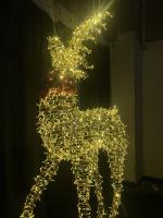 China Outdoor LED Reindeer Light Sculpture with IP65 Waterproof Thickened Wrought Iron Frame and Customizable Light Colors for sale