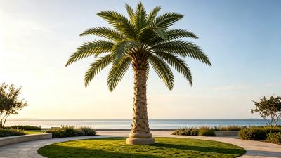 China Commercial Grade Realistic Outdoor Simulation Coconut Tree with Weather-Resistant Materials for Tropical Landscaping for sale
