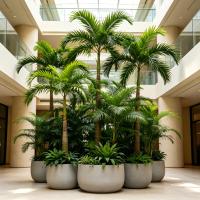China High Simulation UV-resistant Artificial Palm Tree with Customizable Height for Indoor and Outdoor Decor for sale