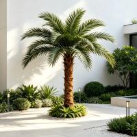 China High Simulation UV-resistant Artificial Palm Tree with Customizable Height for Indoor and Outdoor Decor for sale