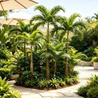 China High Simulation UV-resistant Artificial Palm Tree with Customizable Height for Indoor and Outdoor Decor for sale
