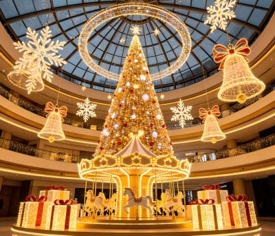 China IP65 Waterproof Customizable RGB Lighting Christmas Light Sculpture with Galvanized Iron Frame for Commercial Holiday Decor for sale