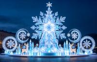 China IP65 Waterproof Customizable RGB Lighting Christmas Light Sculpture with Galvanized Iron Frame for Commercial Holiday Decor for sale