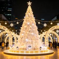 China IP65 Waterproof Customizable RGB Lighting Christmas Light Sculpture with Galvanized Iron Frame for Commercial Holiday Decor for sale
