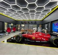 China Life Size High-Strength Fiberglass Racing Car Sculpture with Dynamic Aerodynamic Design for sale
