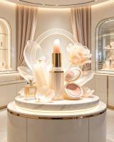 China Customizable Size Luxury Cosmetic Display Sculpture with Automotive Grade Paint and Interactive Function for sale