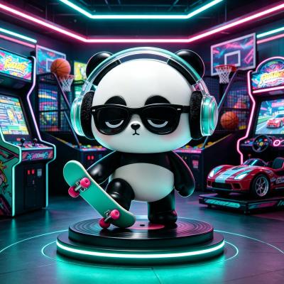 China Customized Size Weather Resistant Fiberglass Sculpture for Commercial Decoration - Panda Statue for sale