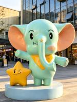 China Customizable Weather Resistant Fiberglass Mascot Sculpture for Child-Friendly Outdoor Decor for sale