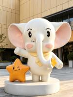 China Customizable Weather Resistant Fiberglass Mascot Sculpture for Child-Friendly Outdoor Decor for sale