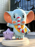 China Customizable Weather Resistant Fiberglass Mascot Sculpture for Child-Friendly Outdoor Decor for sale