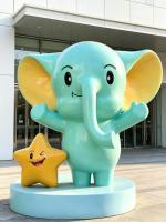 China Customizable Weather Resistant Fiberglass Mascot Sculpture for Child-Friendly Outdoor Decor for sale