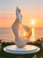 China Weather Resistant Customizable Outdoor Fiberglass Abstract Sculpture for Commercial Landscaping for sale