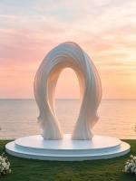 China Weather Resistant Customizable Outdoor Fiberglass Abstract Sculpture for Commercial Landscaping for sale