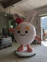 China Customizable Weather Resistant Fiberglass Bunny Sculpture with IP65 Waterproof for Outdoor Display for sale