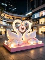 China Valentine’s Day LED Fiberglass Love Sculpture with Automotive Grade Paint and Waterproof LED Light System Customizable Dimensions for sale