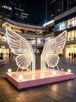 China Valentine’s Day LED Fiberglass Love Sculpture with Automotive Grade Paint and Waterproof LED Light System Customizable Dimensions for sale