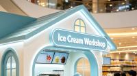 China Custom Fiberglass Ice Cream Pop-up Kiosk with Automotive Grade Paint and Weather Resistant Design for Malls & Theme Parks for sale