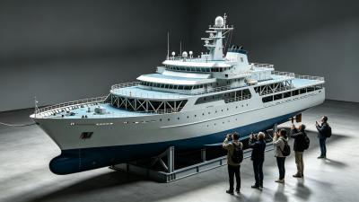 China Giant Custom Fiberglass Vessel Model with Stainless Steel Internal Frame and High Density Reinforced Fiberglass for Dynamic Sculpture for sale