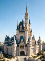 China Fairytale Castle Sculpture with 304/316 Stainless Steel and Automotive Grade Paint for sale