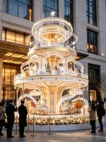 China Interactive 15M High Christmas Carousel Holiday Installation with Precision Compression Molding for sale