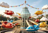 China Kids Self-Control Airplane Ride with Stainless Steel Frame and FRP Fiberglass Cabin for Carnival Themed Amusement for sale