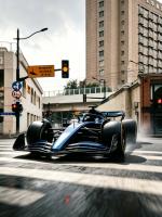 China Large Size Formula Racing Car Model with Premium Metallic Blue Paint and High-Strength Composite Materials for sale
