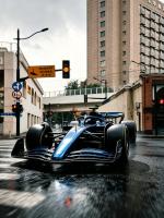 China Large Size Formula Racing Car Model with Premium Metallic Blue Paint and High-Strength Composite Materials for sale