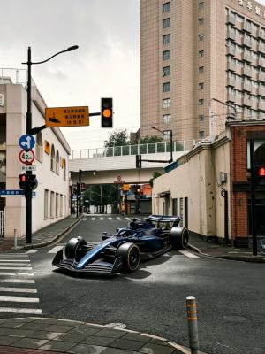 China Large Size Formula Racing Car Model with Premium Metallic Blue Paint and High-Strength Composite Materials for sale