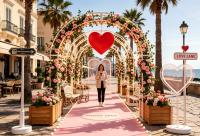 China Customizable Weather-Resistant Valentine's Day Photo Spot with Modular Love Theme Decor for Outdoor Use for sale