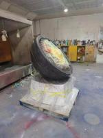 China Giant Bibimbap Stone Bowl Fiberglass Sculpture with Customized Color Built-in LED Light and UV-Resistant Finish for sale