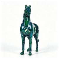 China Luxury Marbled Gold Vein Horse FRP Sculpture with Waterproof IP65 and Customized Designs for sale