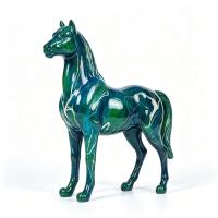 China Luxury Marbled Gold Vein Horse FRP Sculpture with Waterproof IP65 and Customized Designs for sale