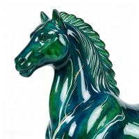 China Luxury Marbled Gold Vein Horse FRP Sculpture with Waterproof IP65 and Customized Designs for sale