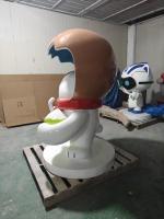 China Weather Resistant Fiberglass Cartoon Mascot Sculpture for Commercial Spaces for sale