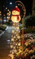China High Solar Hanging Snowman Christmas Tassel Light with Waterproof IP65 and RGB DMX 512 Dynamic Sculpture for sale