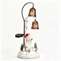 China Christmas Polar Bear with Penguin Solar Garden Light Statue - Solar Powered Weather Resistant Interactive Holiday Decor for sale