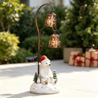 China Christmas Polar Bear with Penguin Solar Garden Light Statue - Solar Powered Weather Resistant Interactive Holiday Decor for sale