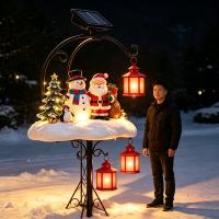 China 2.5M Fiberglass Solar LED Sculpture with RGB DMX 512 Lighting for Christmas Festive Display for sale
