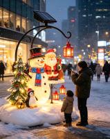 China 2.5M Fiberglass Solar LED Sculpture with RGB DMX 512 Lighting for Christmas Festive Display for sale