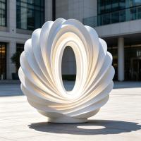 China 2.5m Height White Spiral LED Sculpture Light with IP65 Waterproof and RGB DMX 512 for Outdoor Dynamic Sculpture for sale